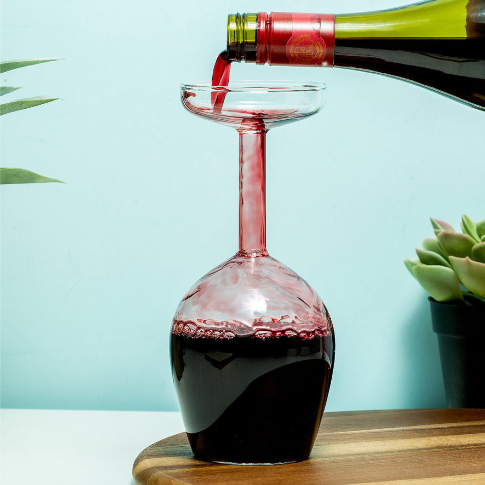 Upside Down Wine Glass | Strillone Society | Strillone Society